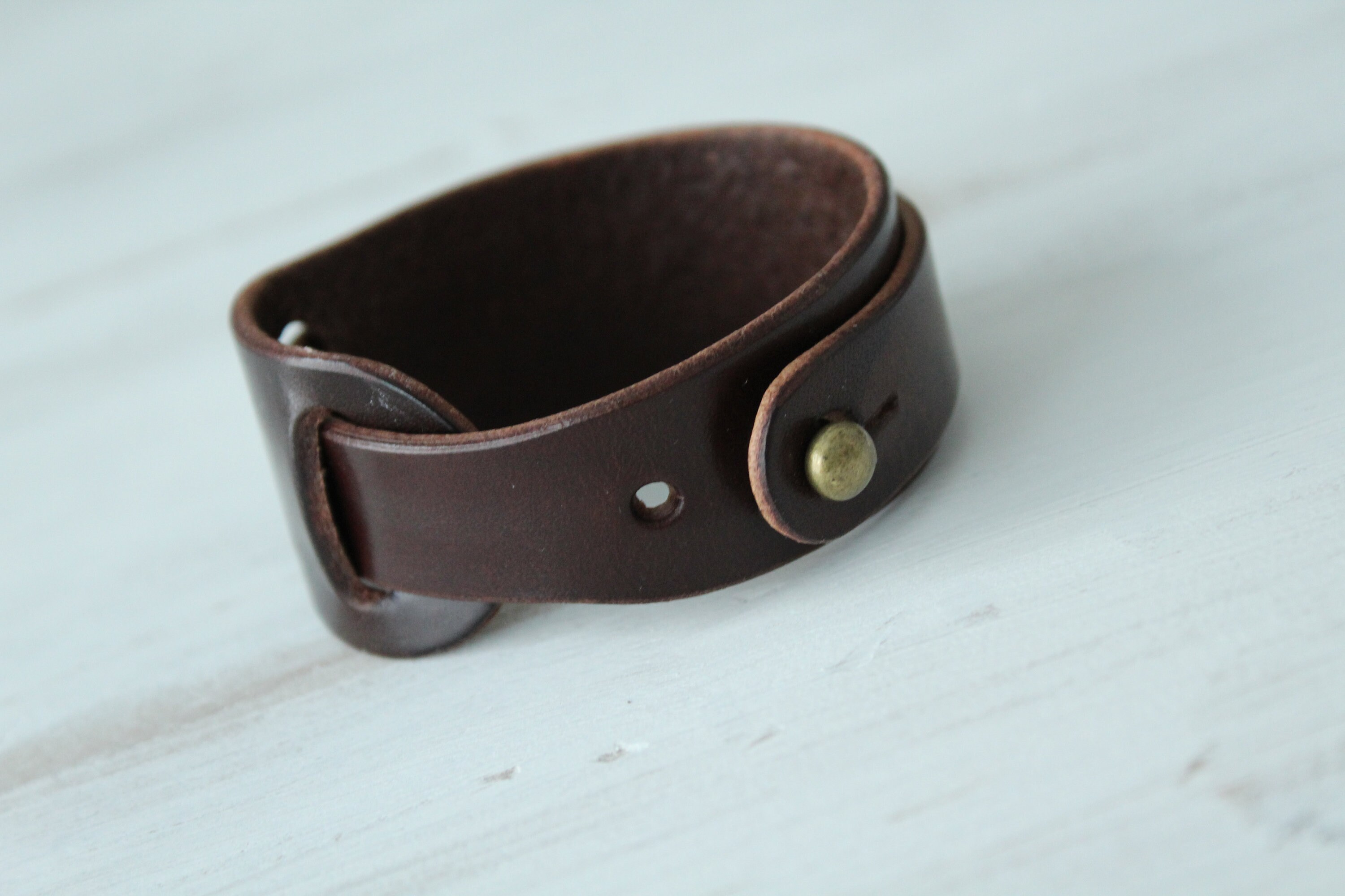 Leather Adjustable Cuff. Crafted With Full Grain Traditional Harness ...