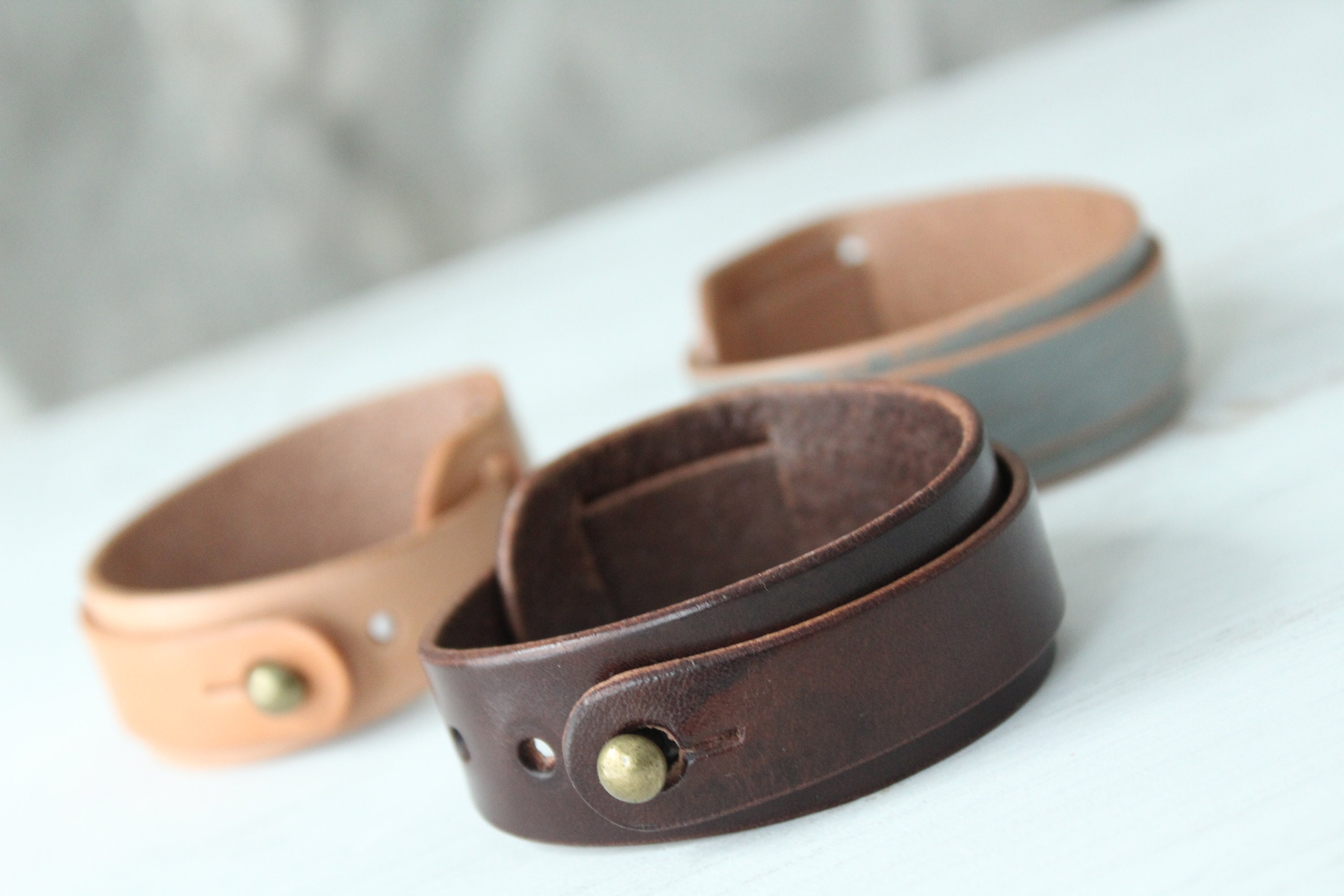 Leather Adjustable Cuff. Crafted With Full Grain Traditional Harness ...