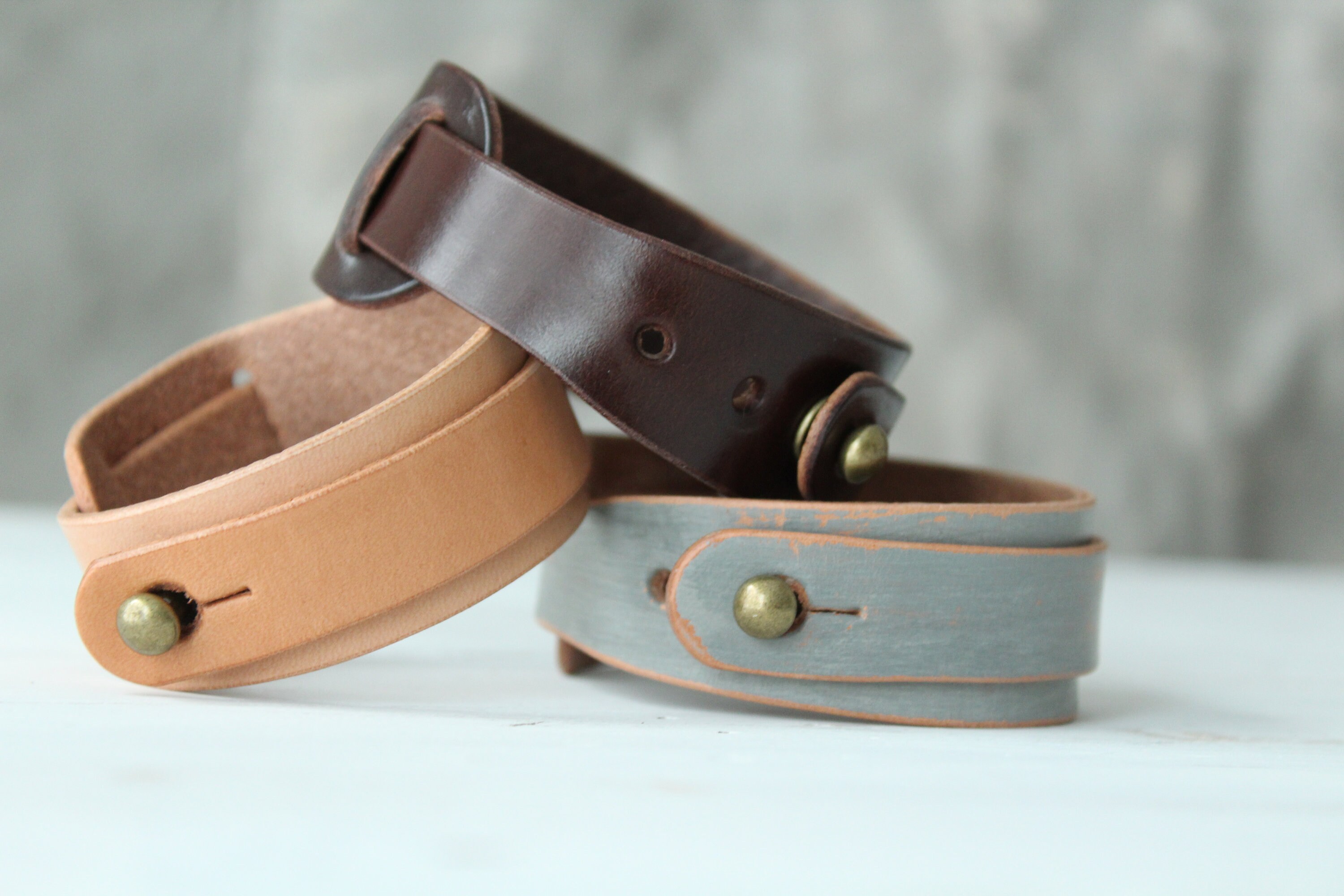 Leather Adjustable Cuff. Crafted With Full Grain Traditional Harness ...