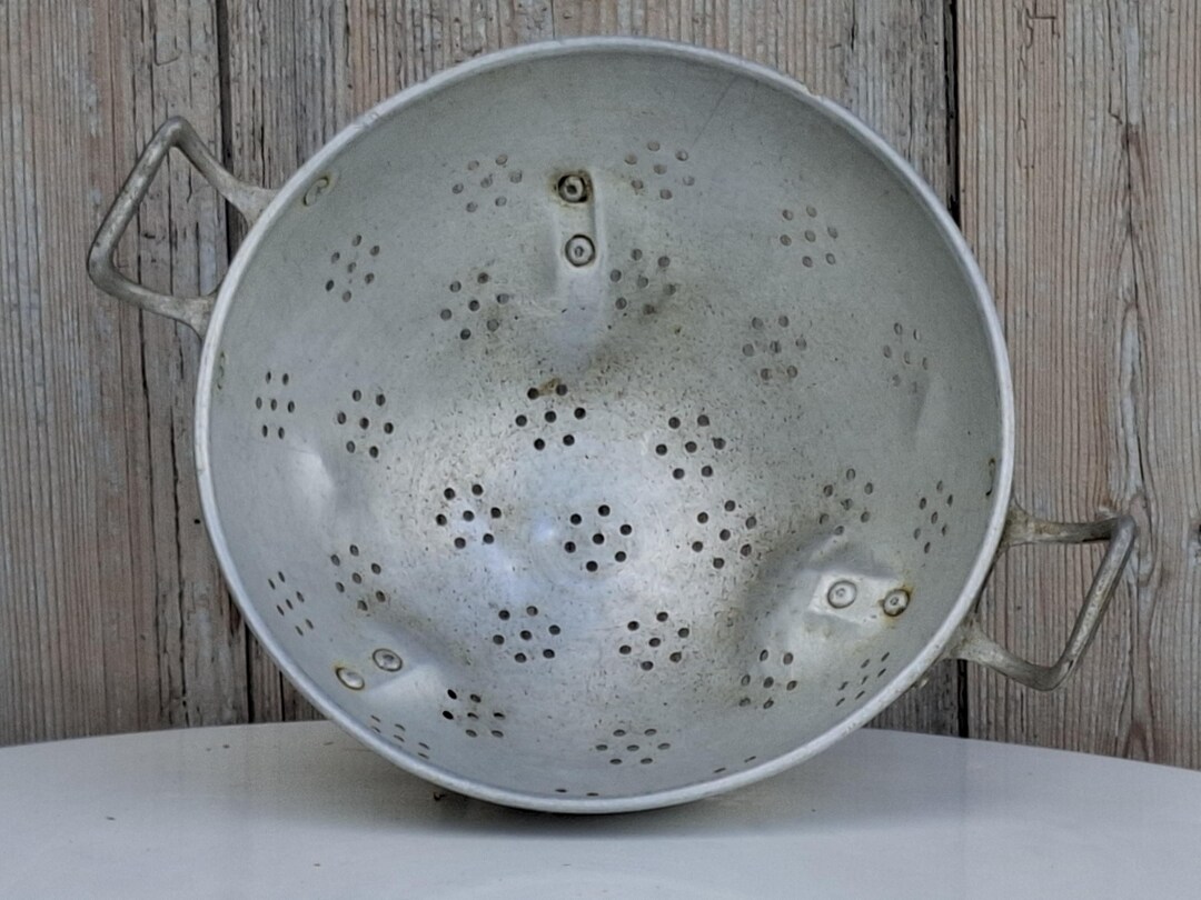 Old French Aluminum Sieve, Sieve, Fruit Bowl, Country Kitchen - Etsy