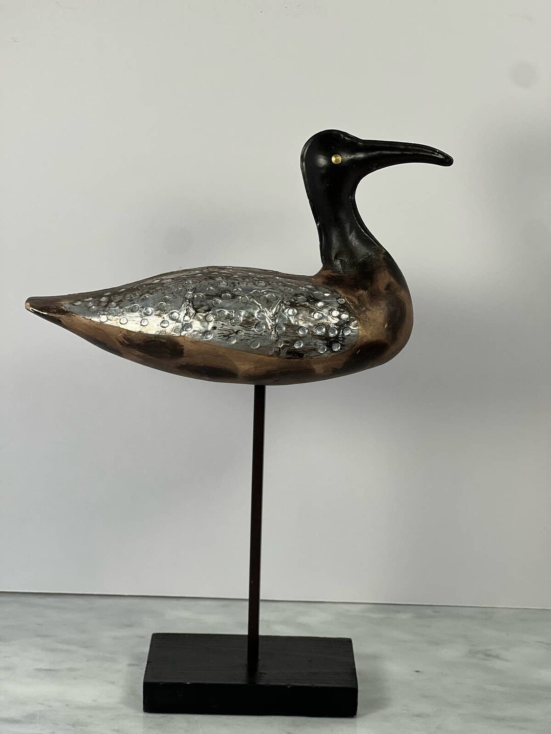 Vintage Pier 1 Metal and Wood Duck - Etsy