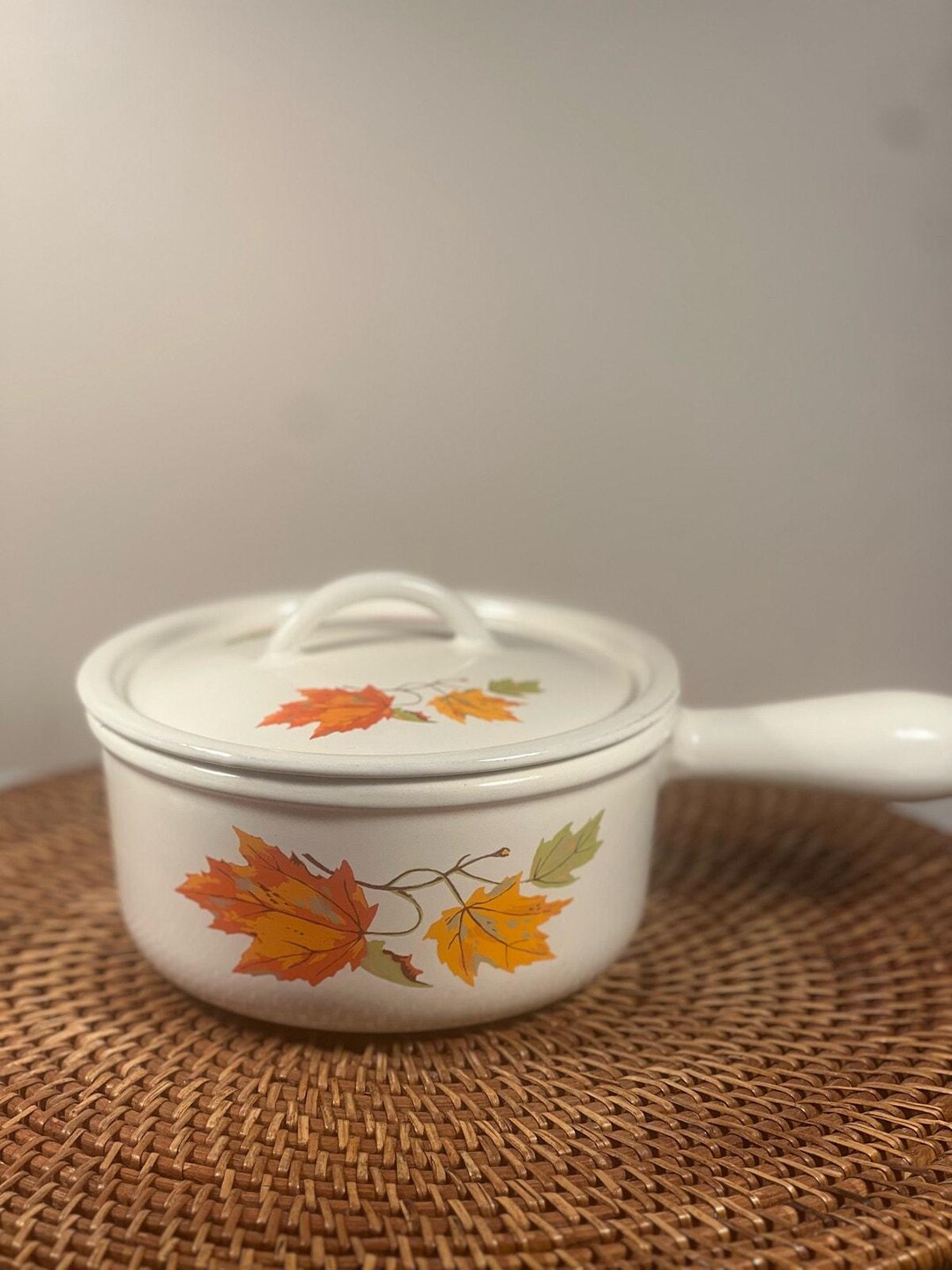 Vintage Descoware Enameled Cast Iron Maple Leaf Lidded Sauce Pan - Etsy