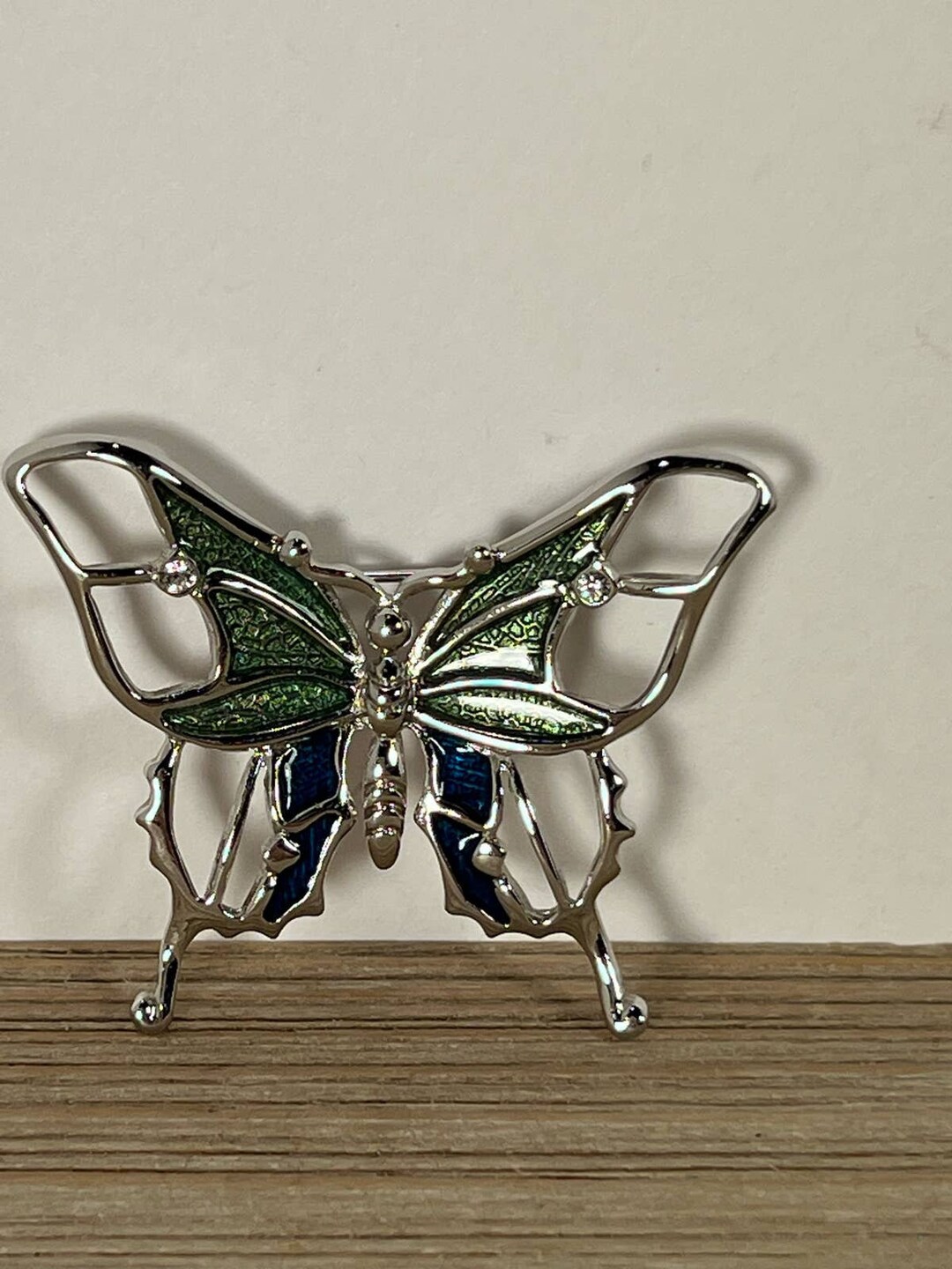 Silvertone and Enamel Butterfly Brooch Pin Broach Jewelry - Etsy