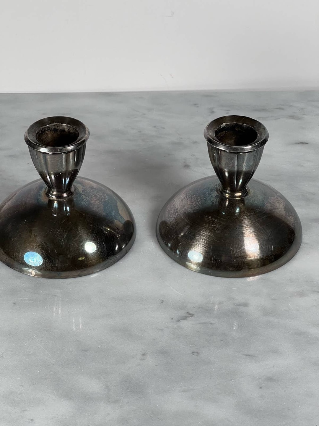 Vintage Oneida Silversmith Candle Holders - Etsy