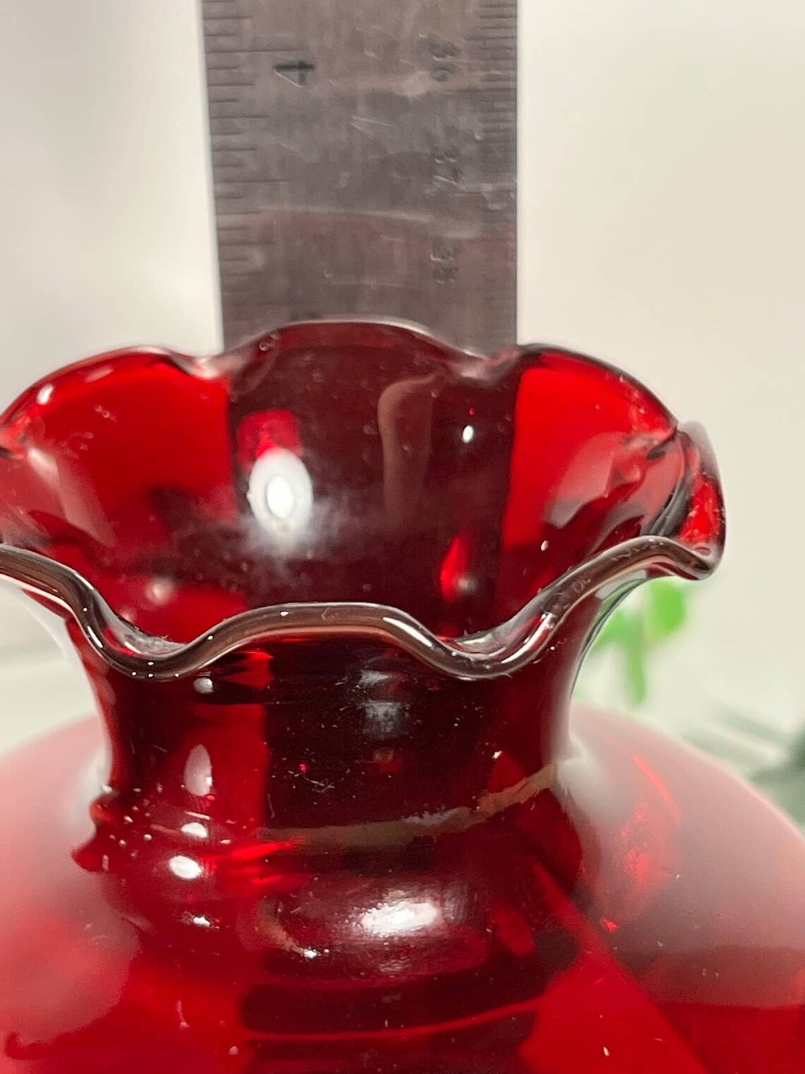 Pair of Vintage Anchor Hocking Royal Ruby Small Ruffled Vases - Etsy