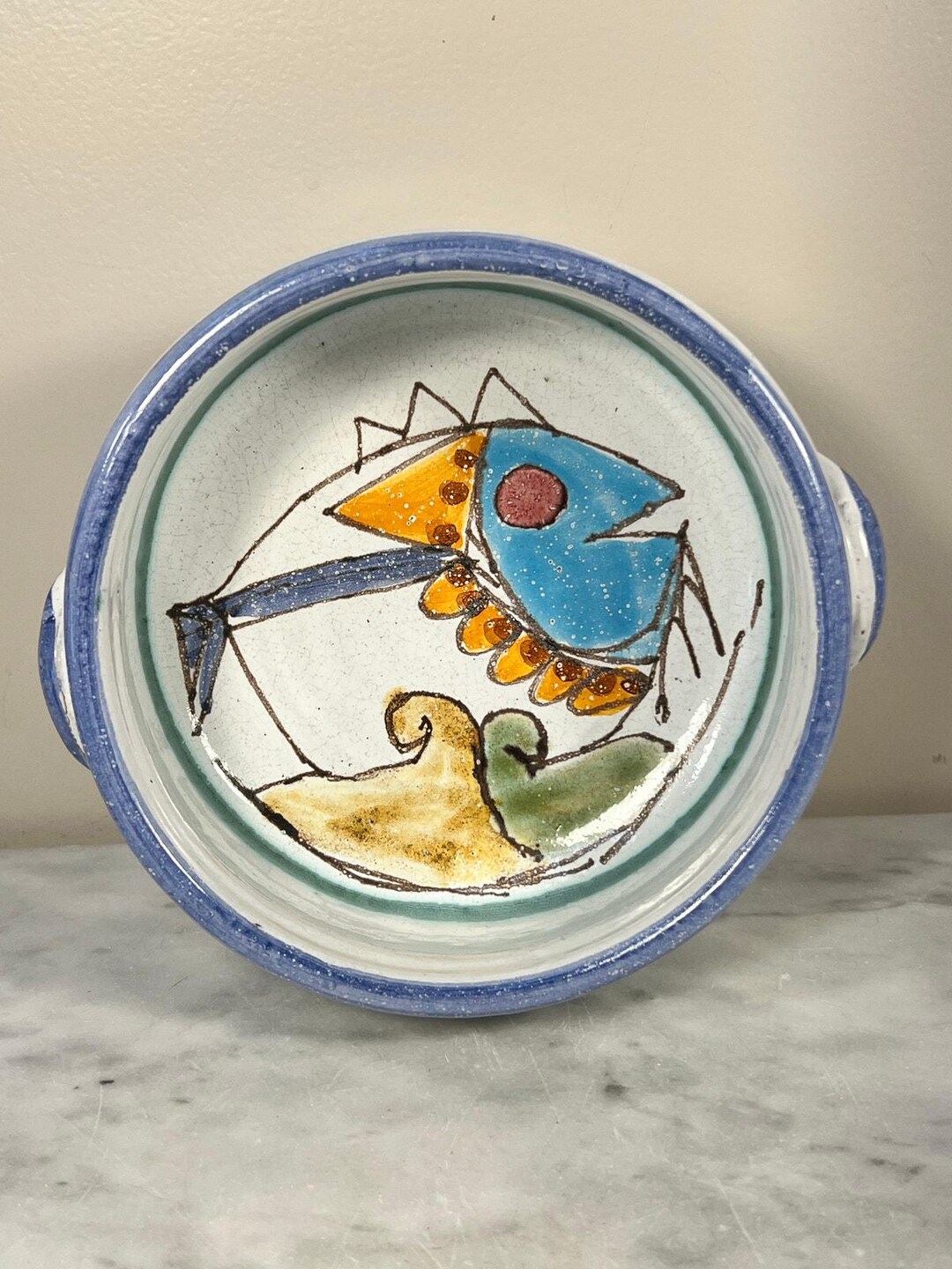 Casa Algarve Porches Studio Pottery Fish Design Bowl/ Vintage Portugal ...