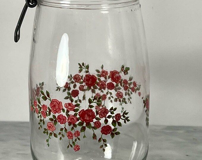 Beautiful Retro Arc Jar 1.5L Rare Flower Pattern Made in France - Etsy