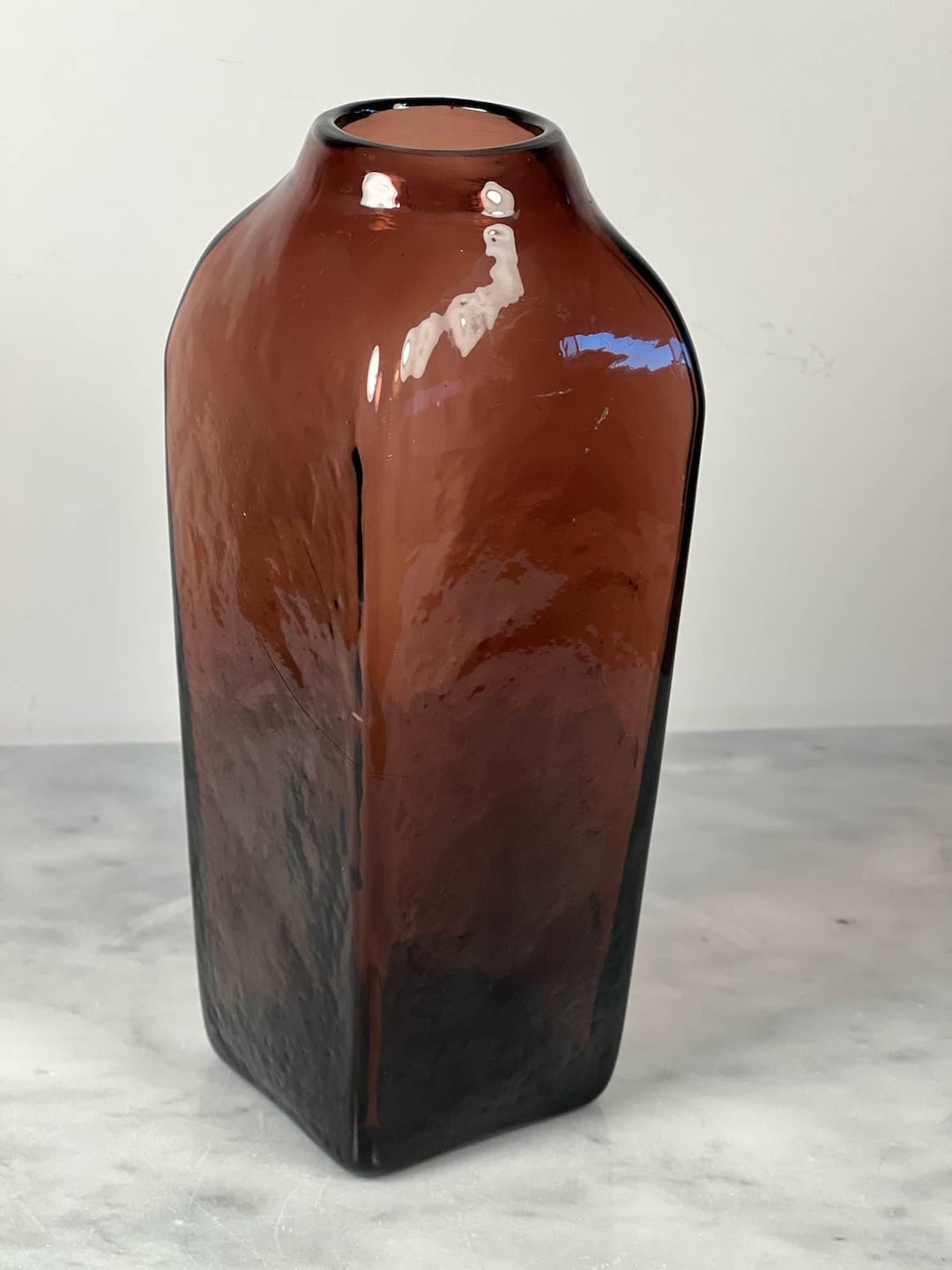 Art Glass Vase Cranberry - Etsy