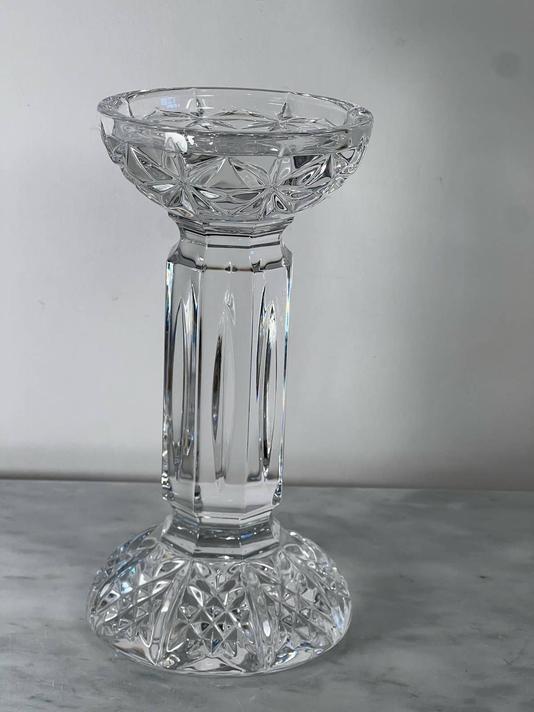 Vintage Stunning Waterford Pillar Candle Tall Candle Holder Balmoral - Etsy
