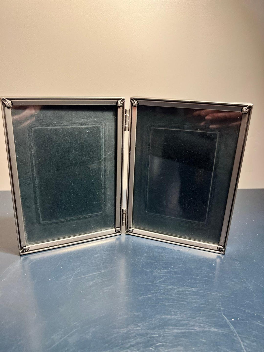 Vintage 5 X 7 Silver Metal Bifold Photo Frames - Etsy