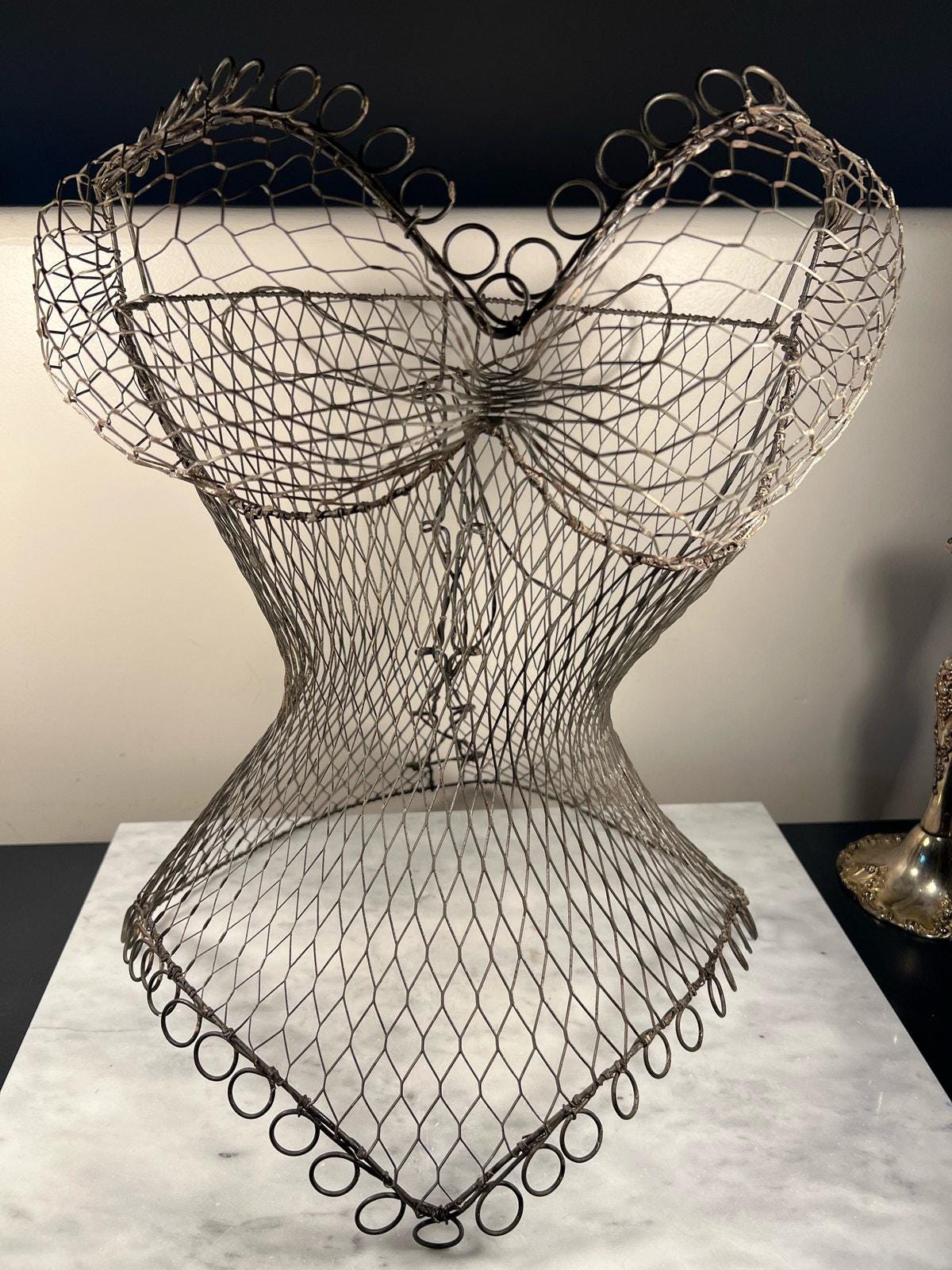 Vintage Unique French Wire Mannequin Corset/bust/bodice Form, Vintage ...