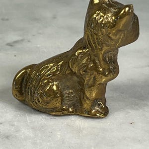 Vintage Small Brass Dog Terrier - Etsy