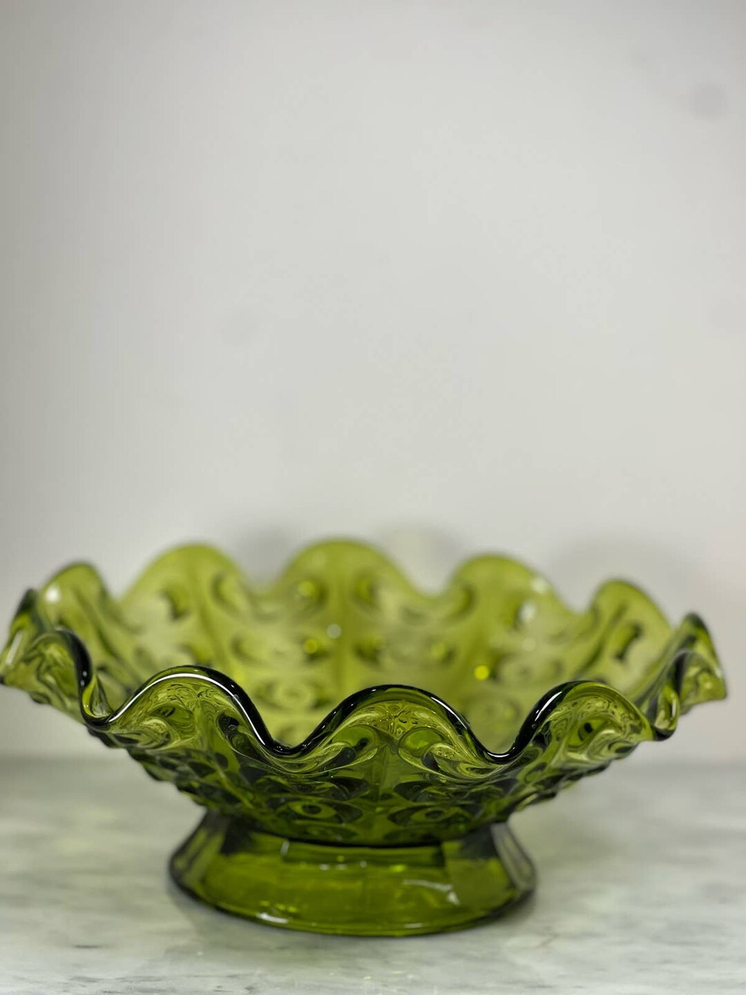 Vintage Viking Yesteryear Bullseye 10in Ruffle Top Dish - Etsy