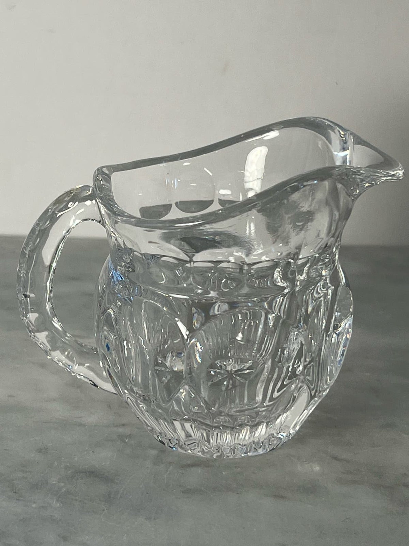 Vintage Crystal Creamer Mid Century - Etsy