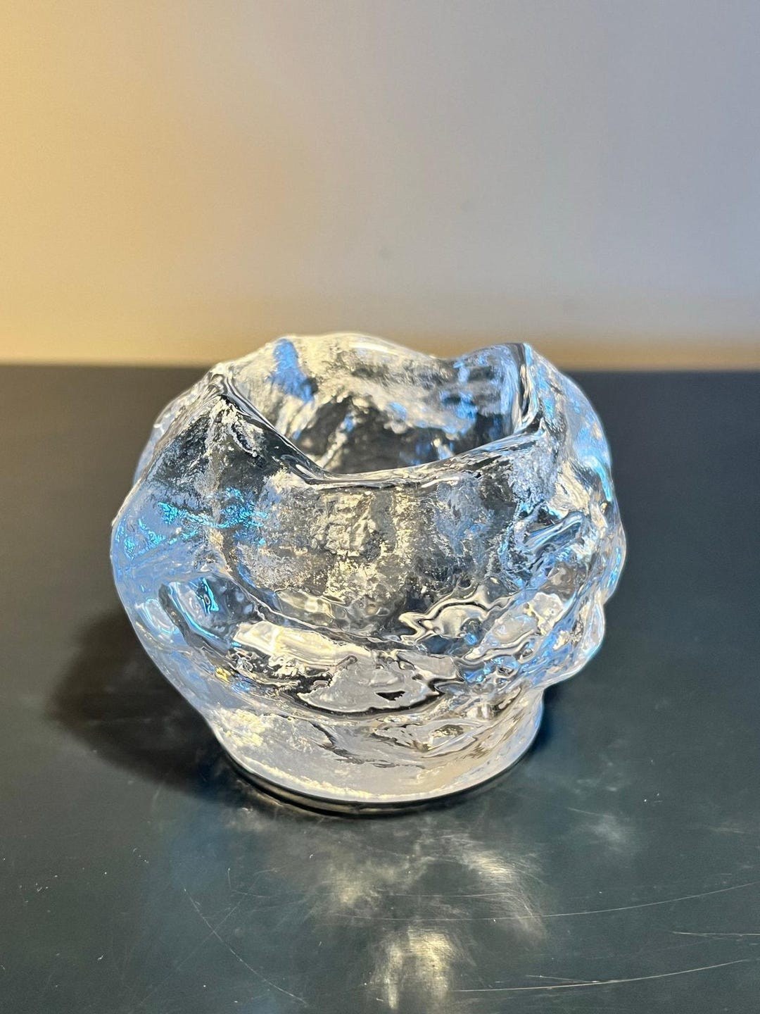 Kosta Boda Crystal Snowball Votive Tea Light Candle Holder - Etsy