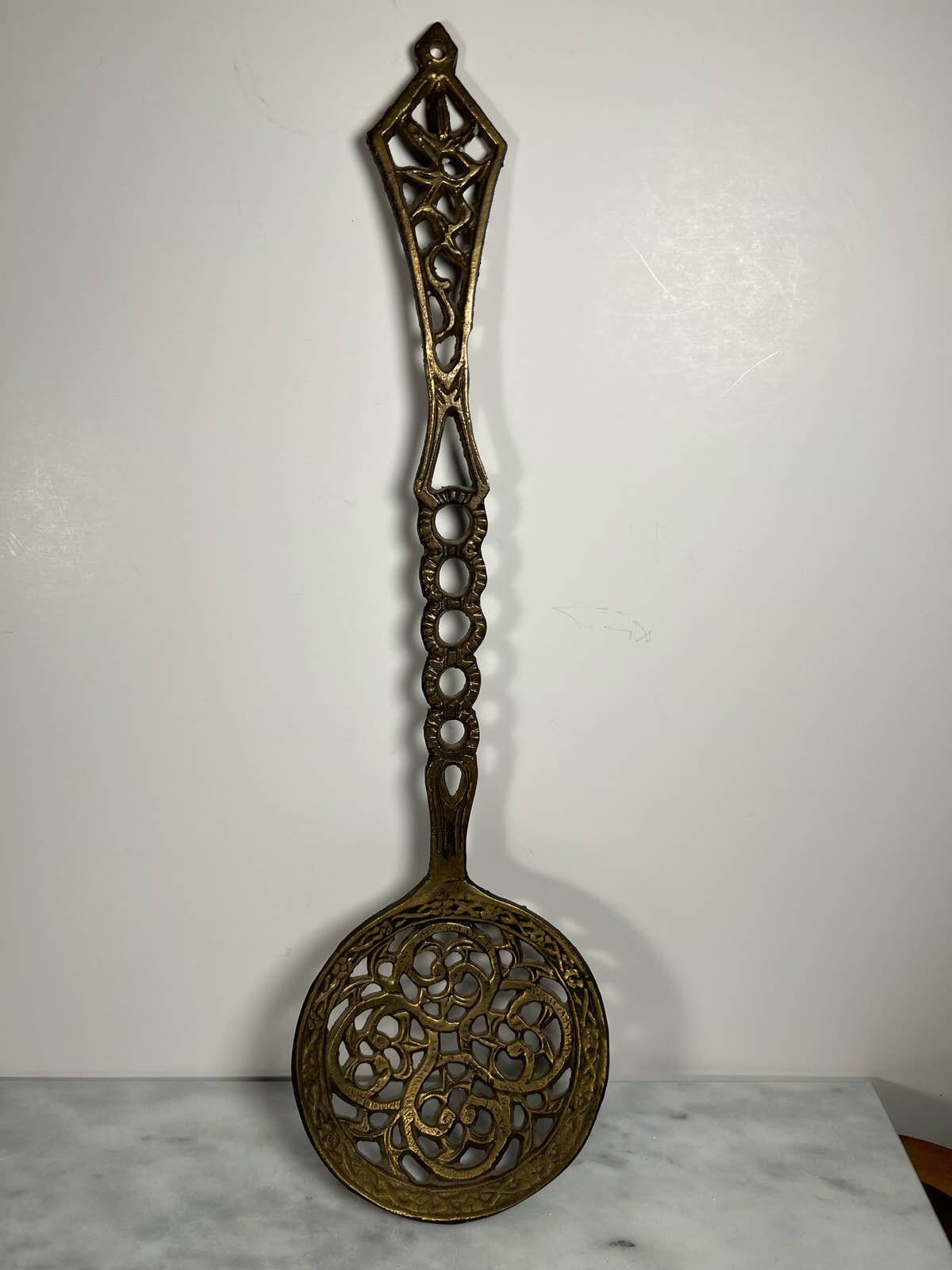 Vintage Solid Brass Ornate Large Wall Brass Spoon and Fork - Etsy