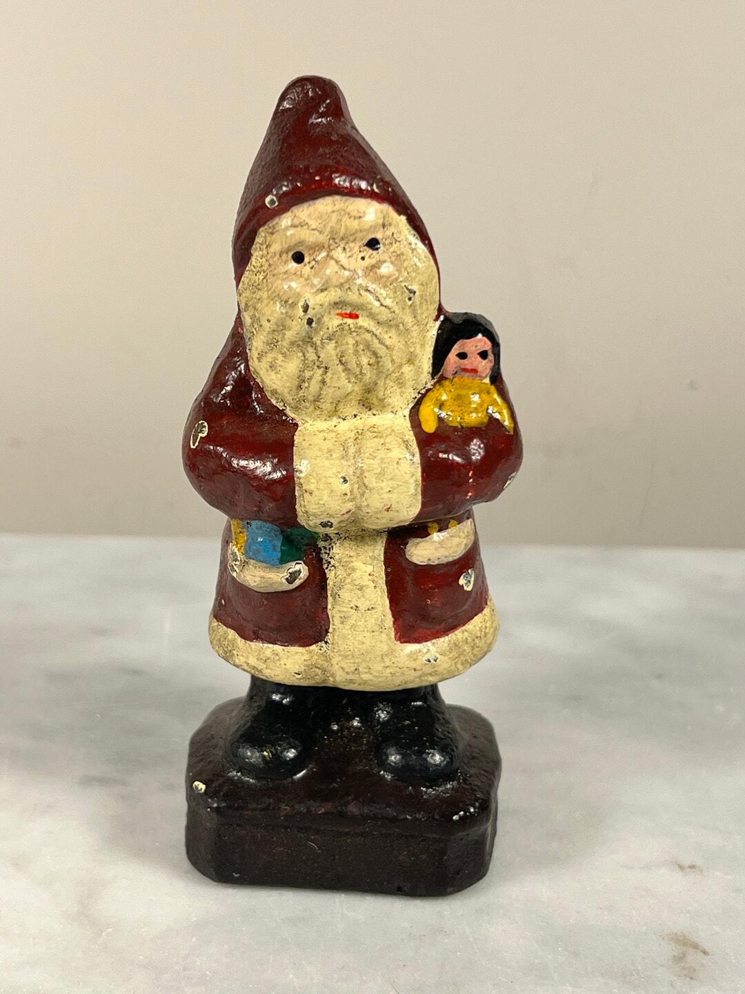 Antique Cast Iron Santa Claus 1920s - Etsy