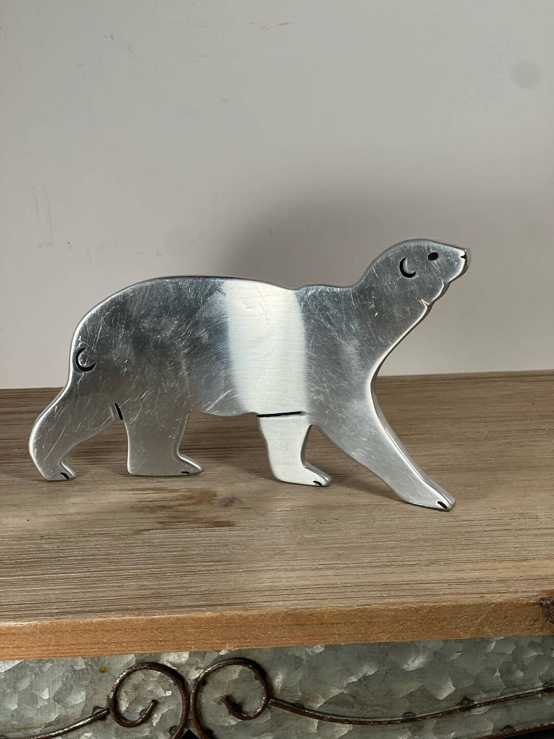 Vintage Hallmark HMK CDS Curved Metal Polar Bear Decoration - Etsy