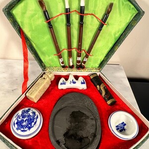 Vintage Chinese Calligraphy Set in Original Box - Etsy