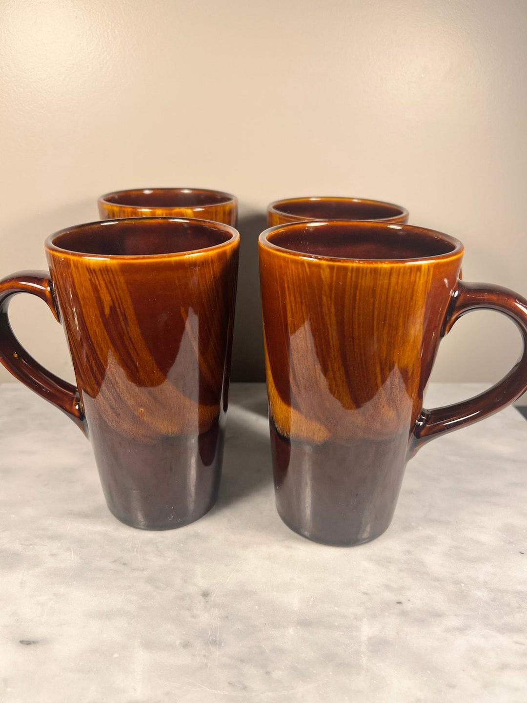 Vintage Sakura PORT OF CALL 6” Tall Retro Tortoise Shell Coffee Mugs - Etsy