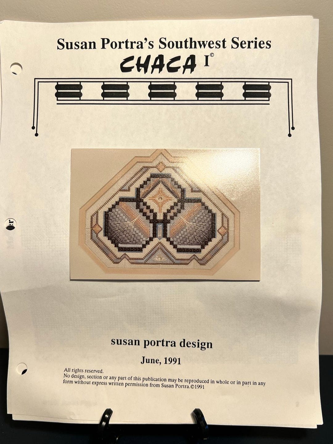 Susan Portra Chaca 1 Southwest Series Pattern and THREADS Needlepoint ...