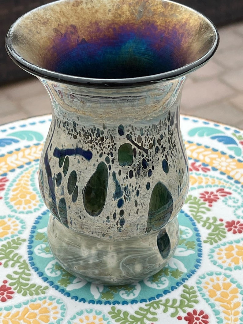 Gorgeous 1973 Art Glass Vase Signed by Roland Correia - Etsy