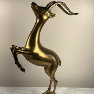 Vintage Brass MCM Large Deer Antelope Reindeer - Etsy