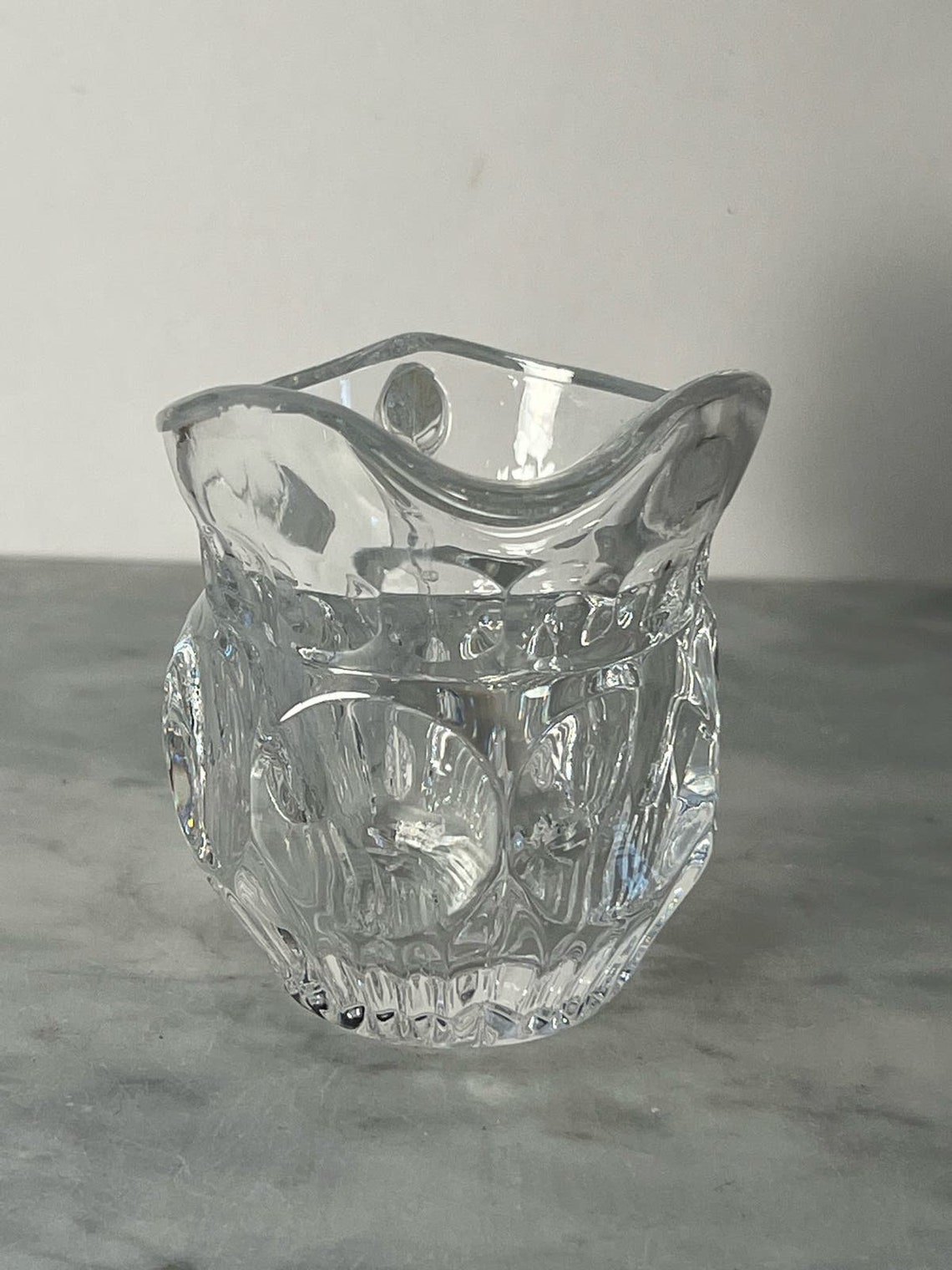 Vintage Crystal Creamer Mid Century - Etsy