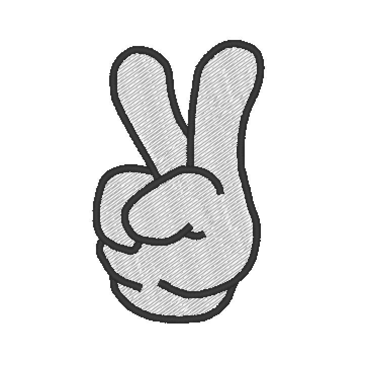 Mickey Mouse Hands Peace