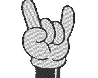 Mickey Mouse Rock on Hand - Etsy