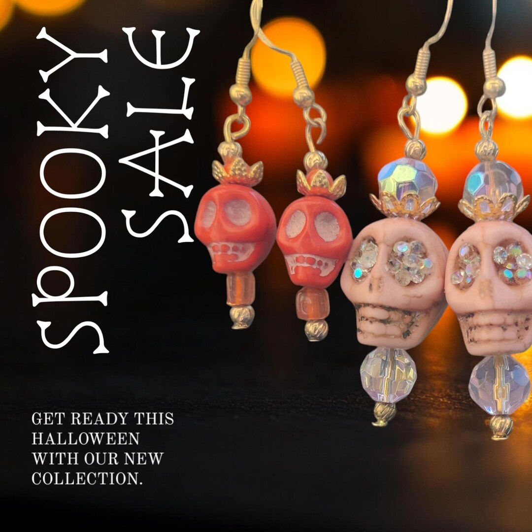 Dia De Los Muertos. Day of the Dead. Halloween. Dangle Drop Earrings ...