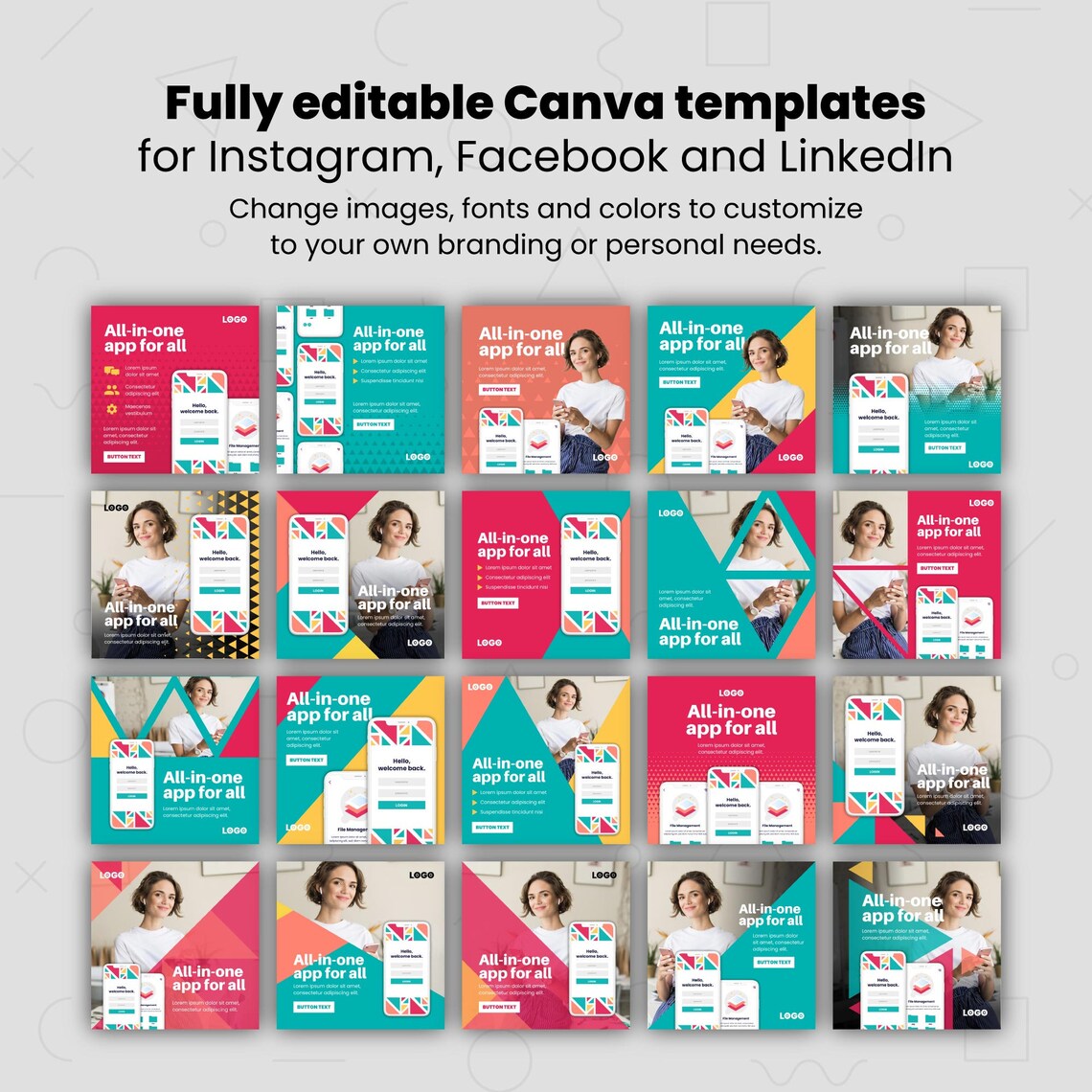 Eye-catching Canva Templates for Social Media Perfect for - Etsy