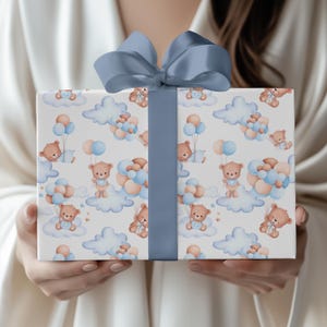 Baby Shower Gift Wrap Newborn Wrapping Paper Custom Boy Gift Wrap Baby ...