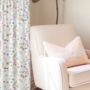 Cottagecore Drapes for Living Room Sheer Window Treatment Wildflower ...