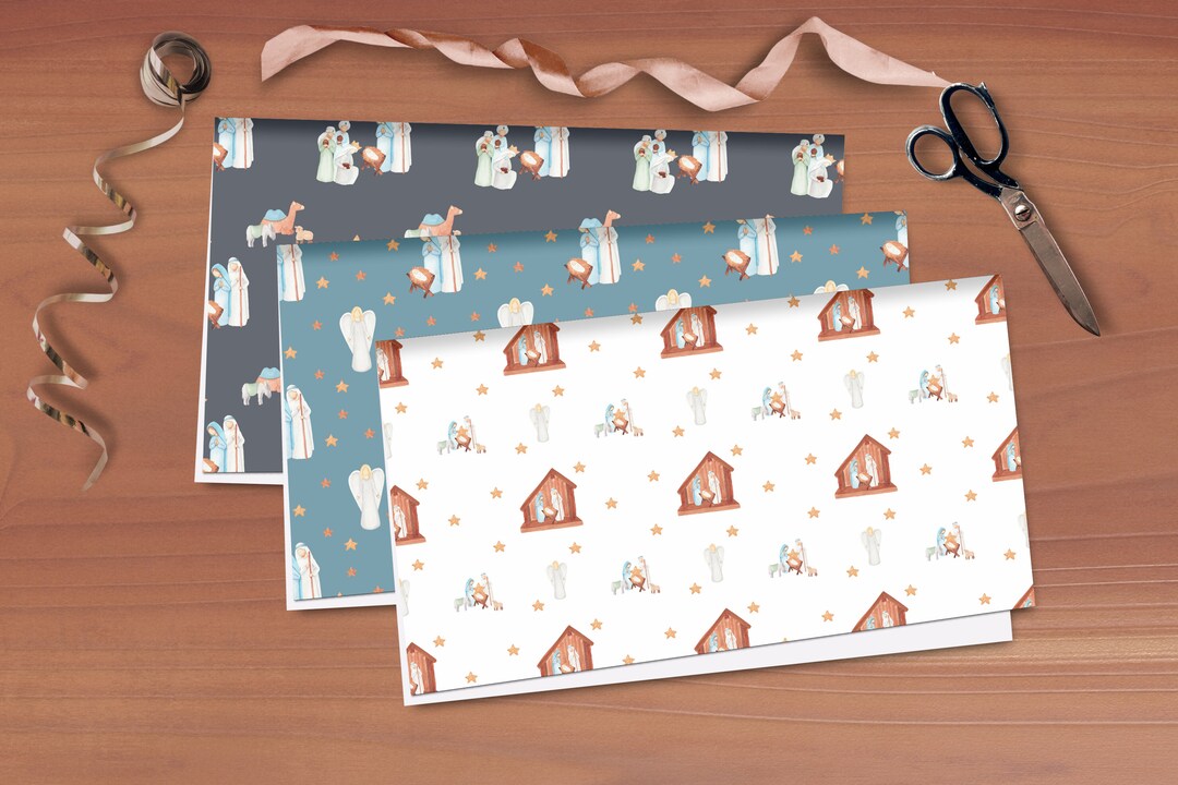 Nativity Gift Wrapping Paper Christian Christmas Gift Wrap Rolls ...