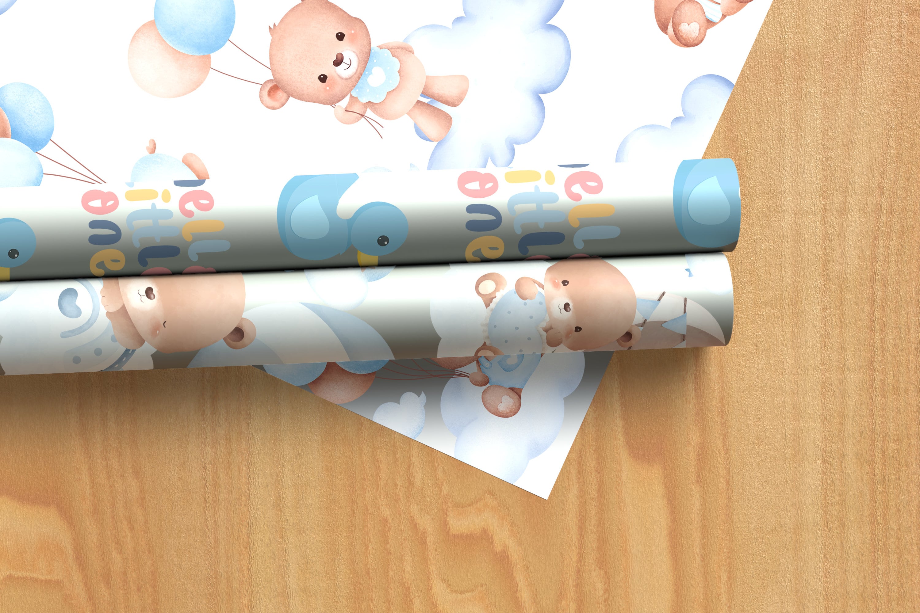 Baby Shower Gift Wrap Newborn Wrapping Paper Custom Boy Gift - Etsy