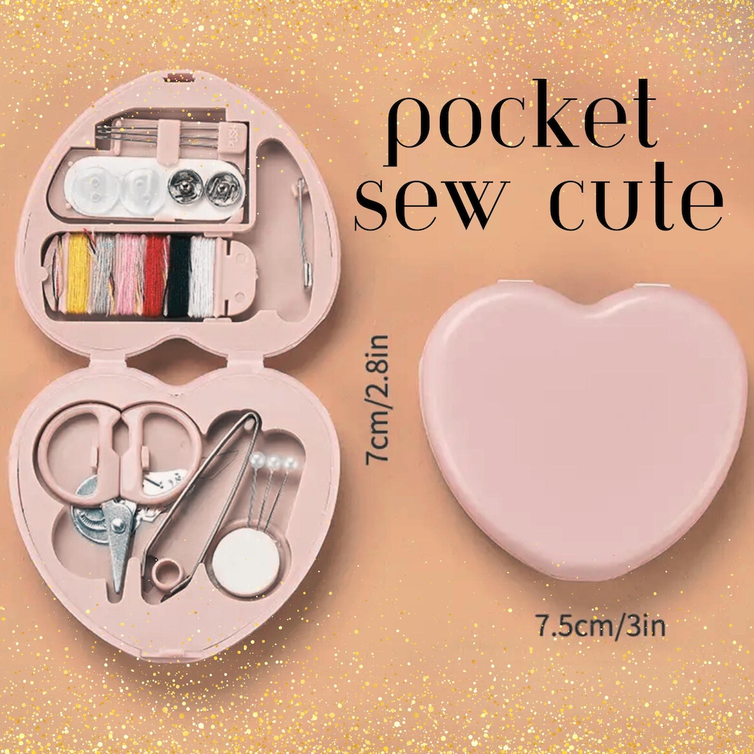 Small Sewing Travel Accessory Kit Pocket Sew Case Gift for College ...