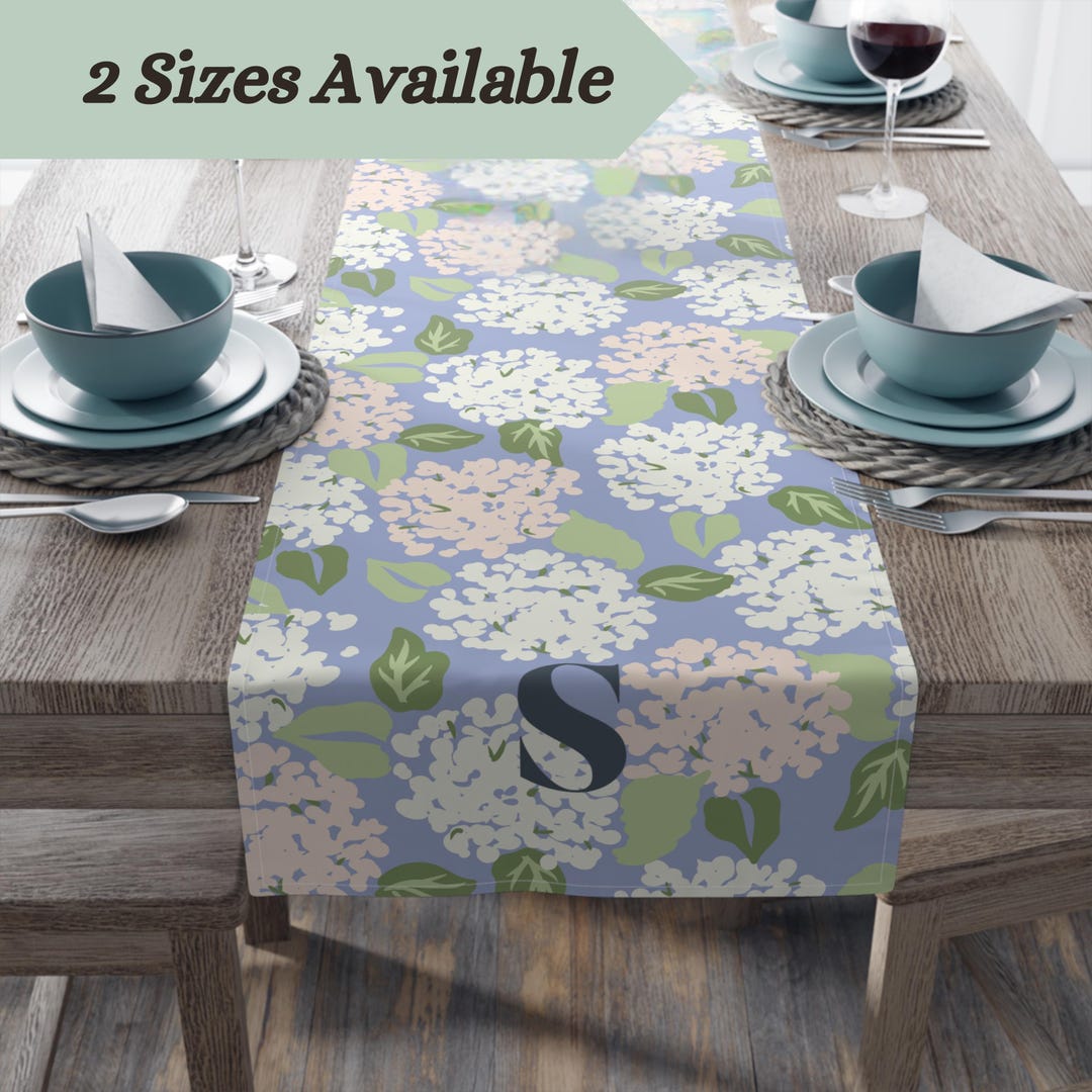 Watercolor Table Runner for Baby Shower Decor Floral Home Decor for ...