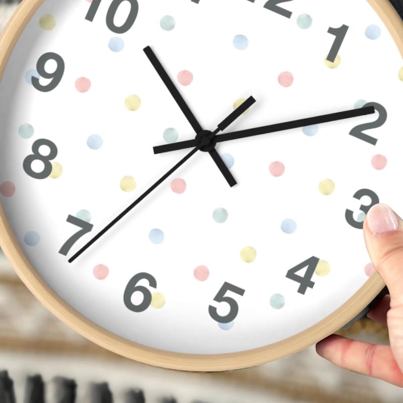 Polka Dot Clock - Etsy