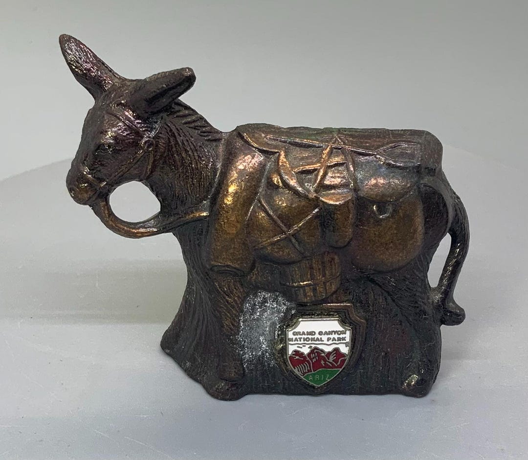 Vintage Copper Souvenir Donkey From Grand Canyon National Park Arizona ...