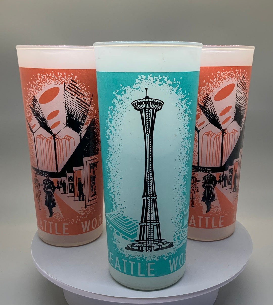 Vintage 1962 Seattle Worlds Fair Glasses Set of 3 - Etsy