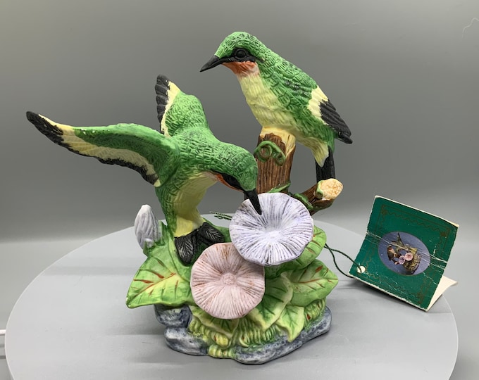 Vintage Lefton China Hand Painted Porcelain Hummingbird Figurine KW464 ...