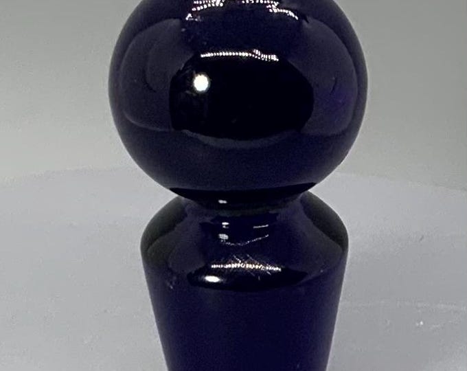 Cobalt Blue Solid Glass Stopper - Etsy