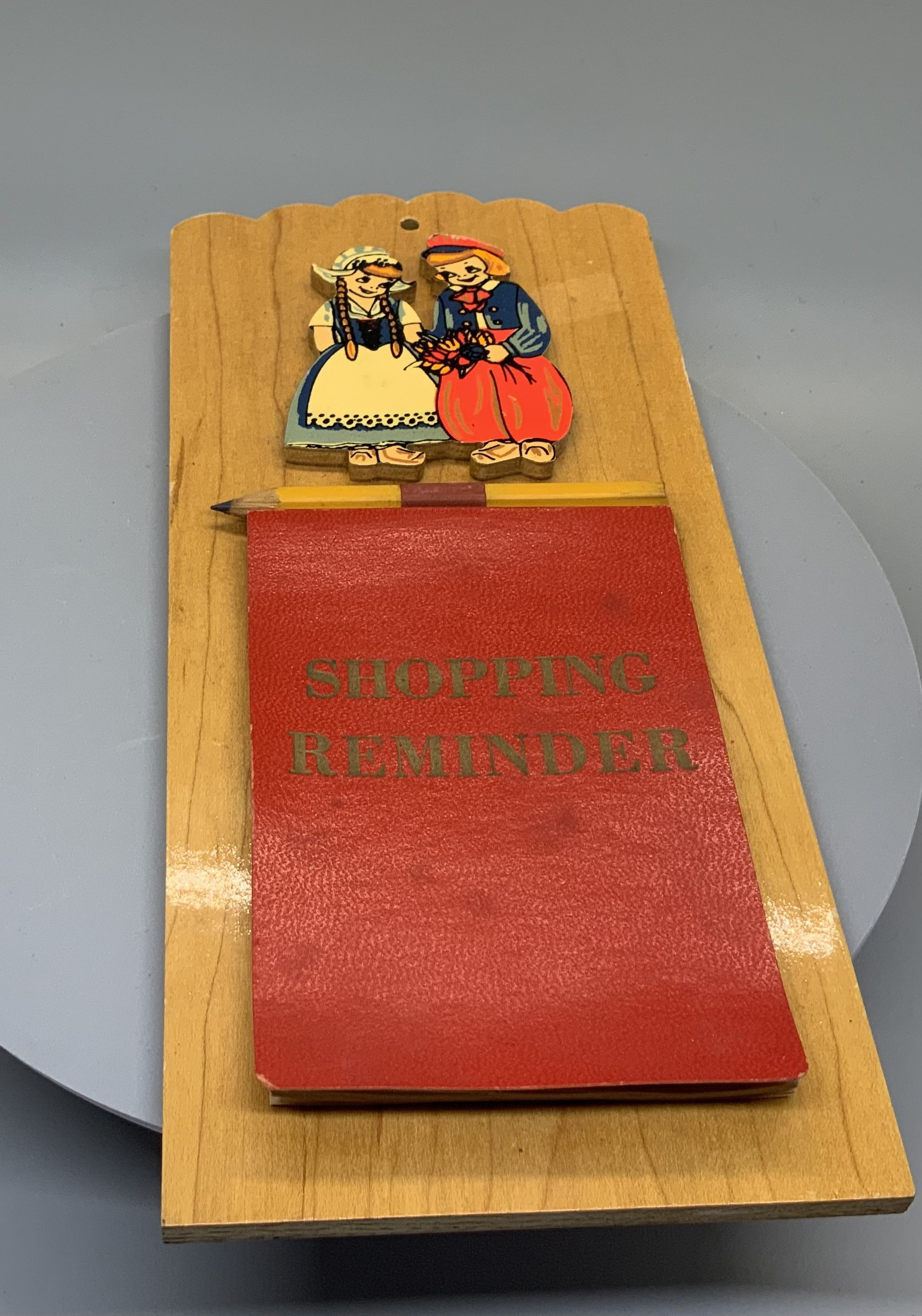 Vintage Shopping List Reminder Wall Plaque, Dutch Boy & Girl, Grocery ...