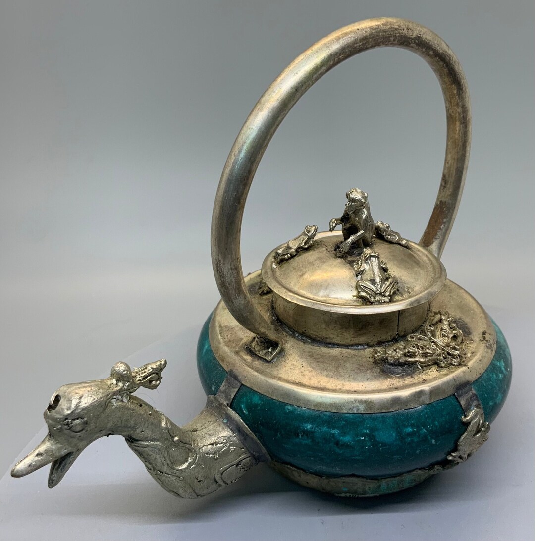 Chinese Tibet Silver Wine Pot-tea Pot Hand Craftsmanship - Etsy