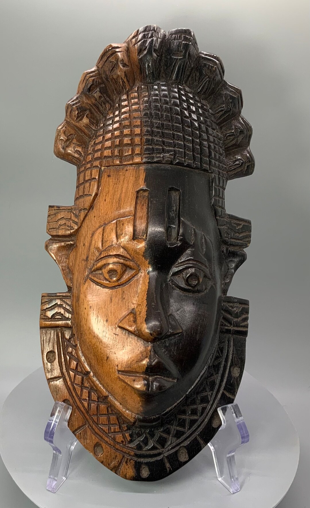 Face of FESTAC Mask, Hand Carved, Solid Wood - Etsy