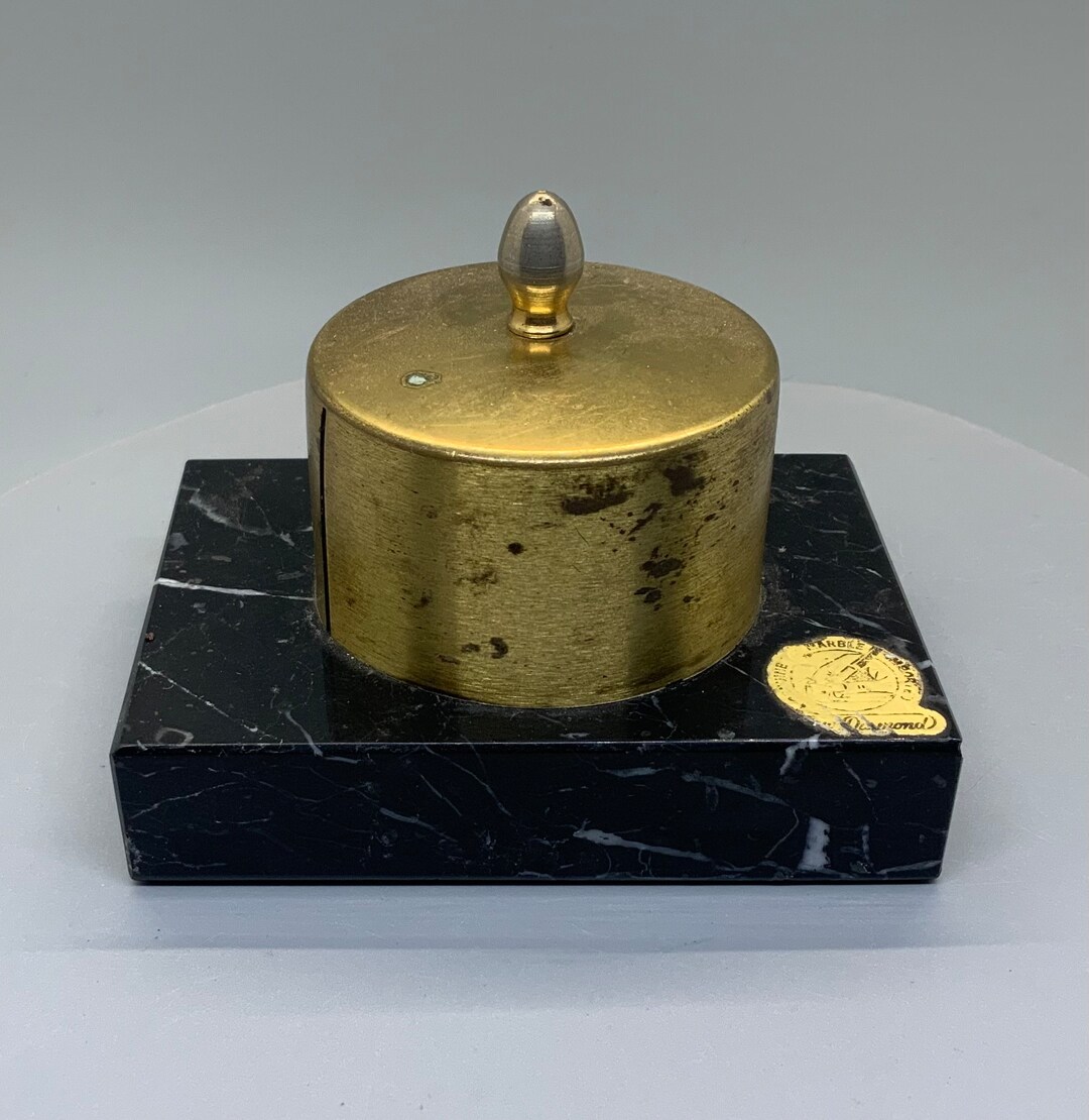 Vintage Brass and Marble Postage Stamp Roll Holder-dispenser - Etsy