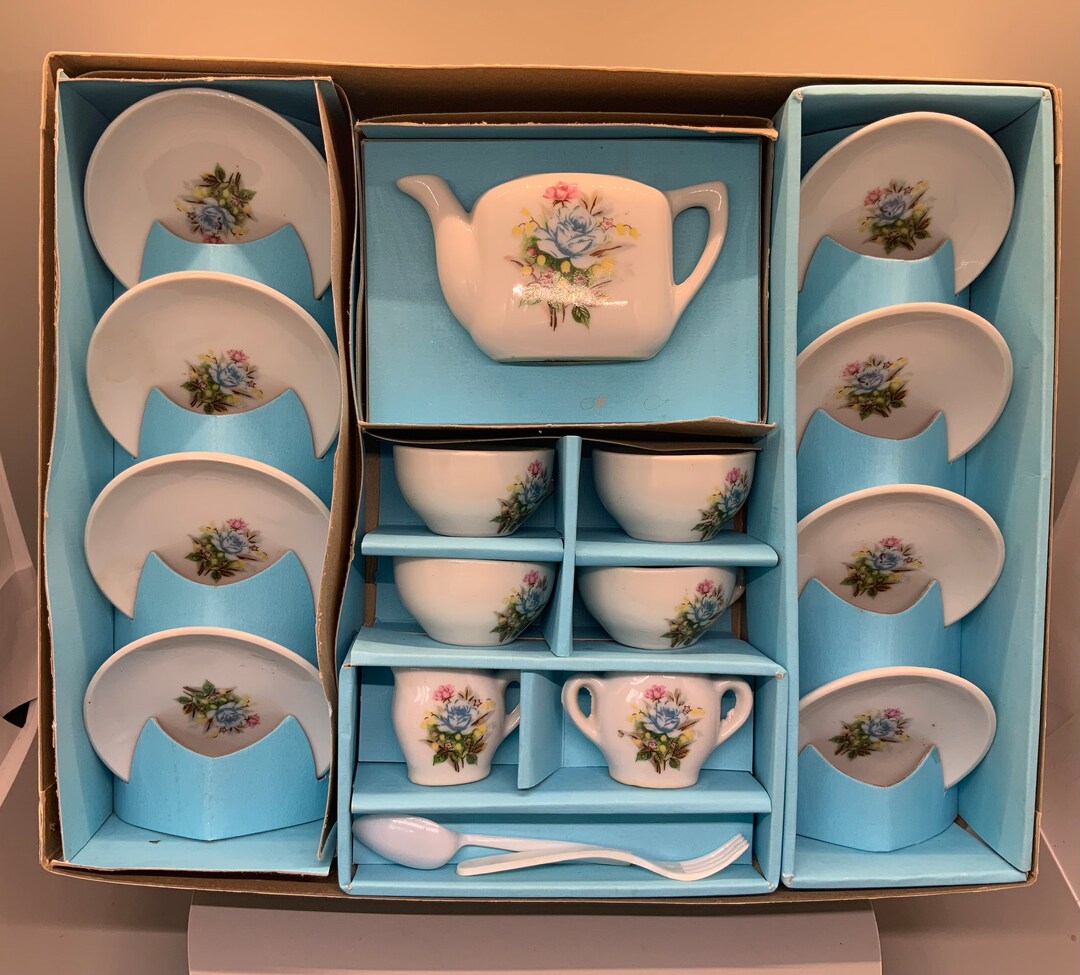 Vintage little Lady Childrens Toy China Tea Set in Original - Etsy