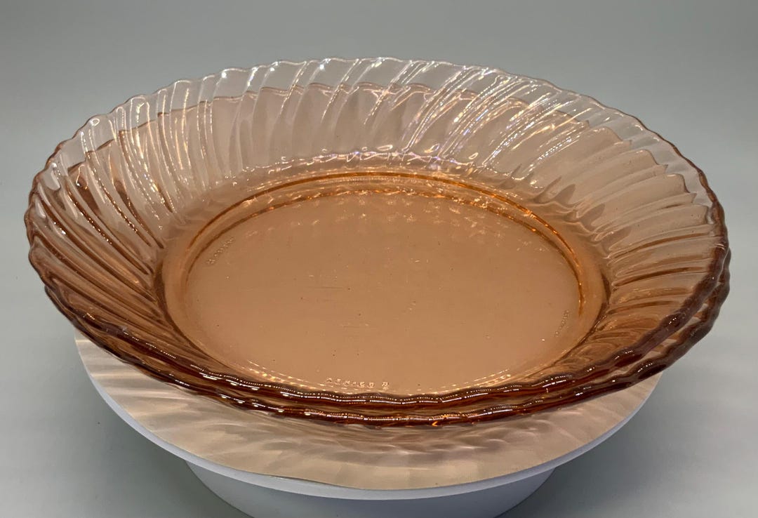 Vintage Mexican Forte Crisa Pink Glass Swirl Dinnerware-salad Plate - Etsy