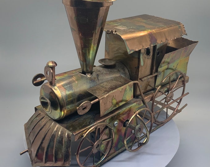 Vintage Copper Metal Locomotive Engine, Train Engine Music Box - Etsy